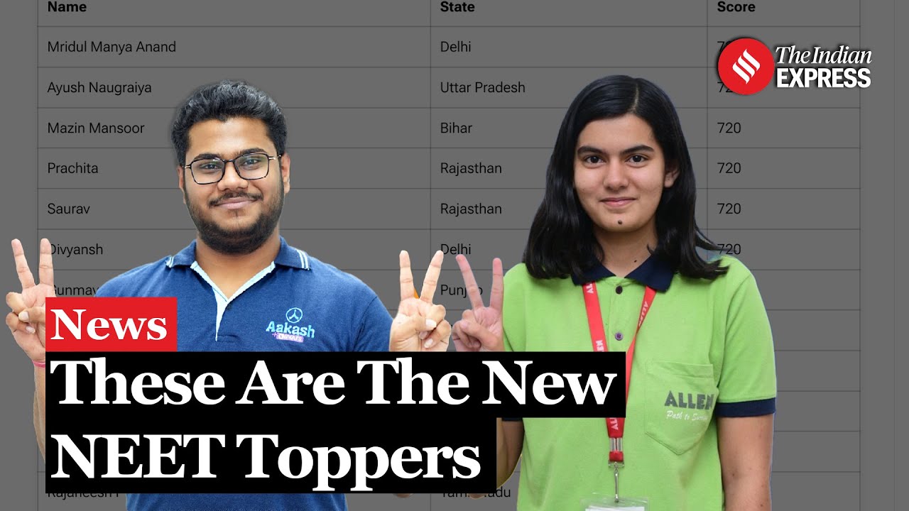 NEET UG Result 2024: Here Are The New Toppers, Topper Count Drops To 17 ...