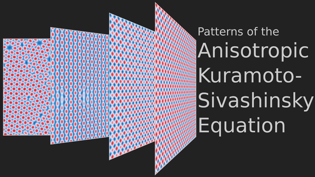 Patterns in an Anisotropic Kuramoto-Sivashinsky Equation - YouTube