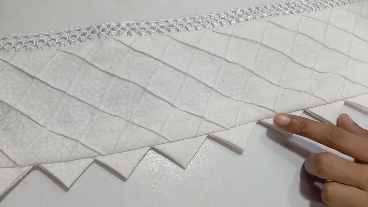 ladies Trouser poncha design With lace pintext and triangle cutwork ...