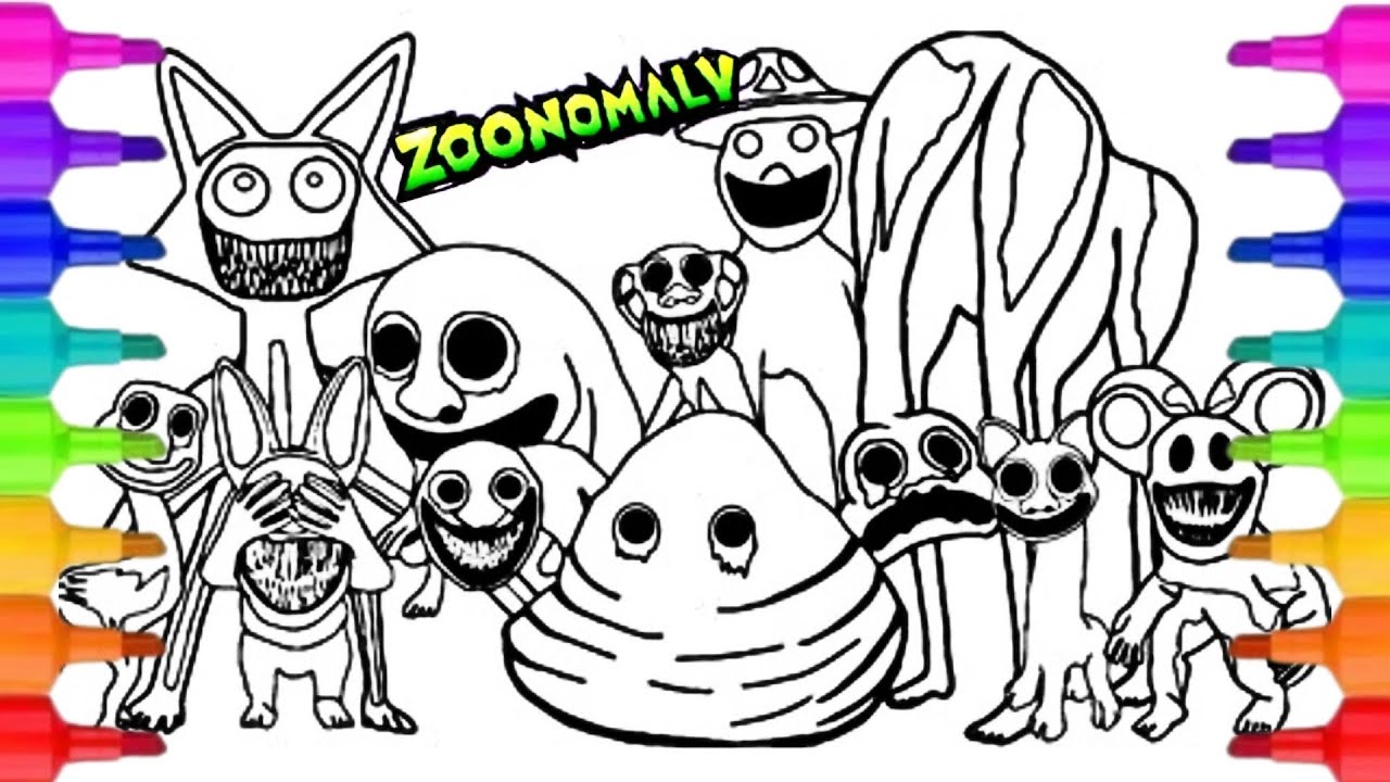 ZOONOMALY New coloring pages how to color All Bosses and monsters ️ ...