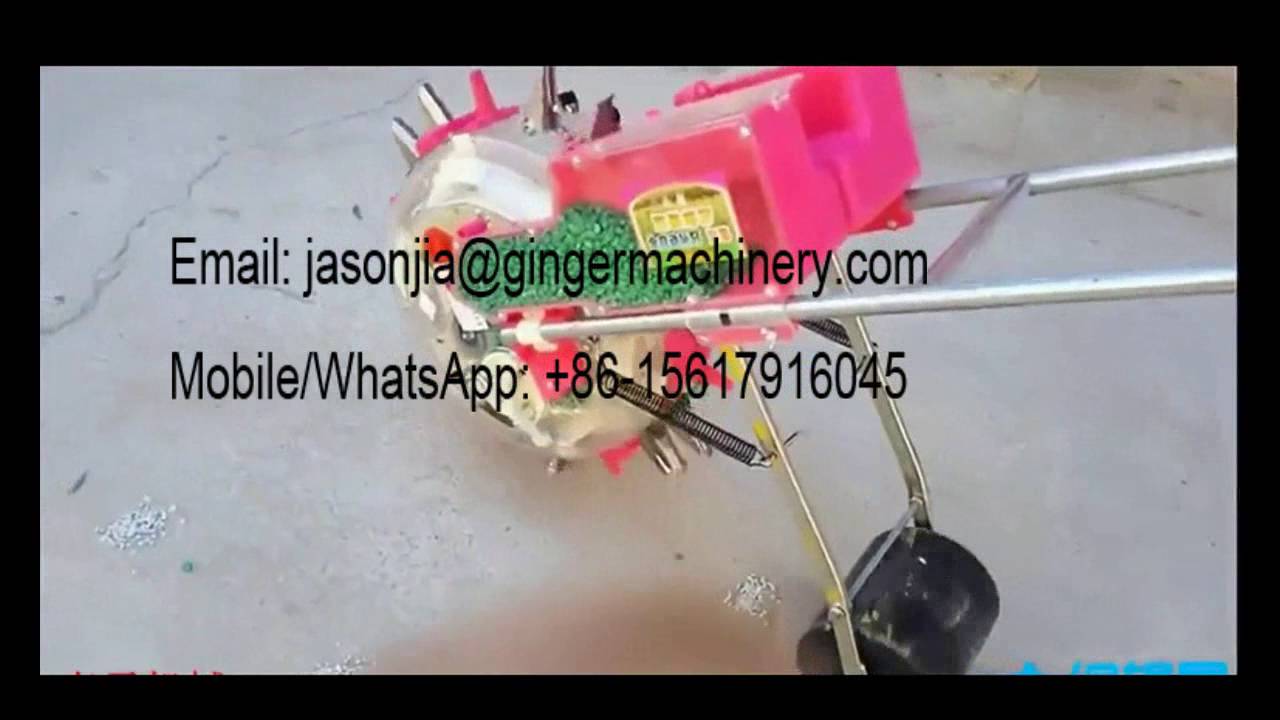 Manual corn planting and fertilizing machine - YouTube