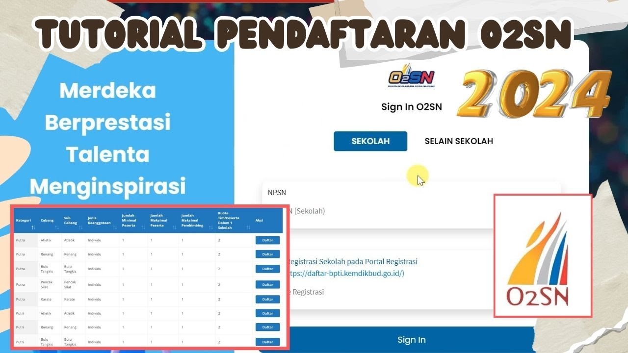 Cara Daftar Peserta O2SN 2024 Yang Sudah Pernah Mengikuti O2SN di Tahun ...