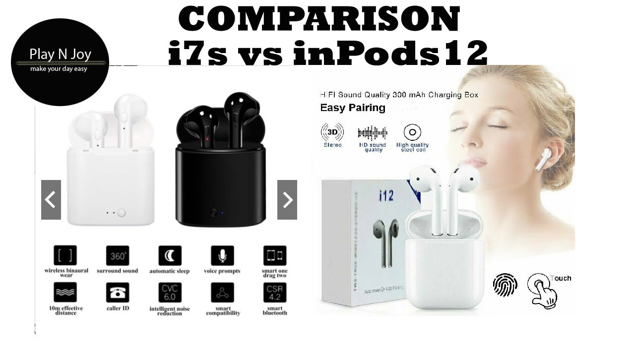 COMPARISON i7s AND inPods12 - YouTube