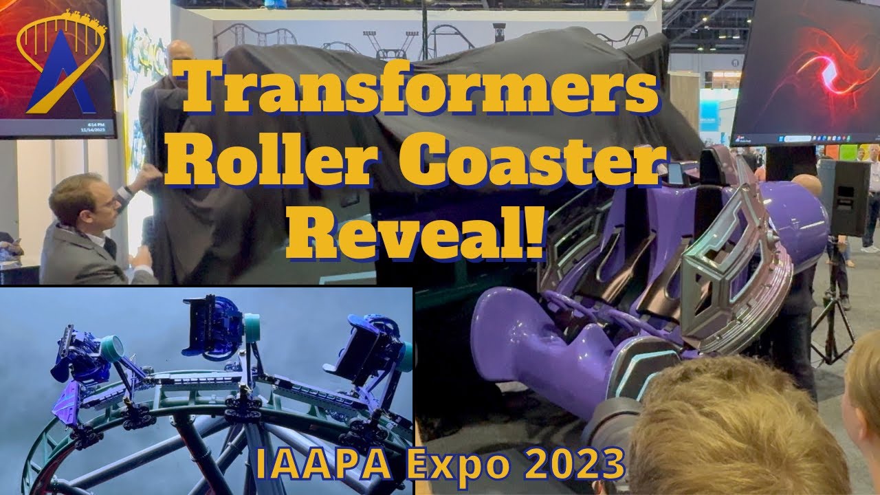 Transformers Axis Coaster Car Reveal at IAAPA Expo 2023 - YouTube