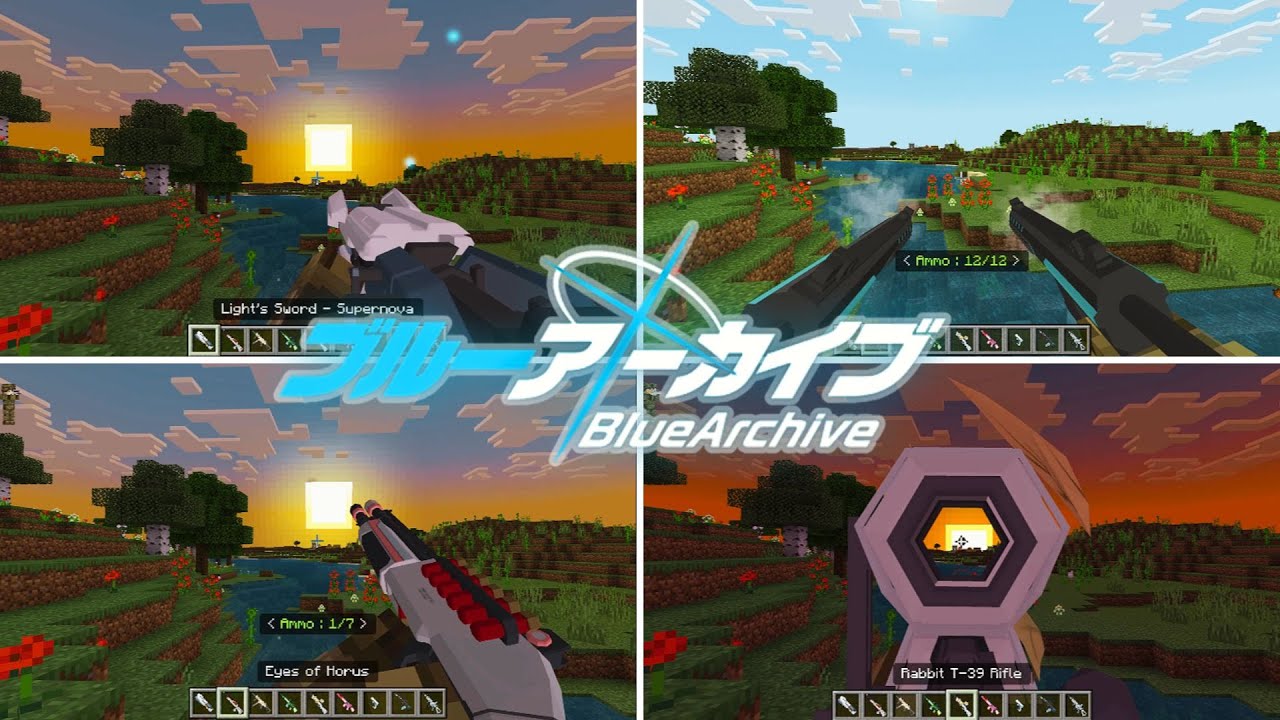 Blue Archive Guns Addon For Minecraft PE/Bedrock 1.21 | Actual Gun Mod ...