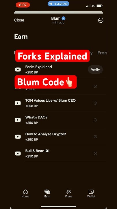 Forks Explained Blum Video Code - Blum Video Code #blum - YouTube