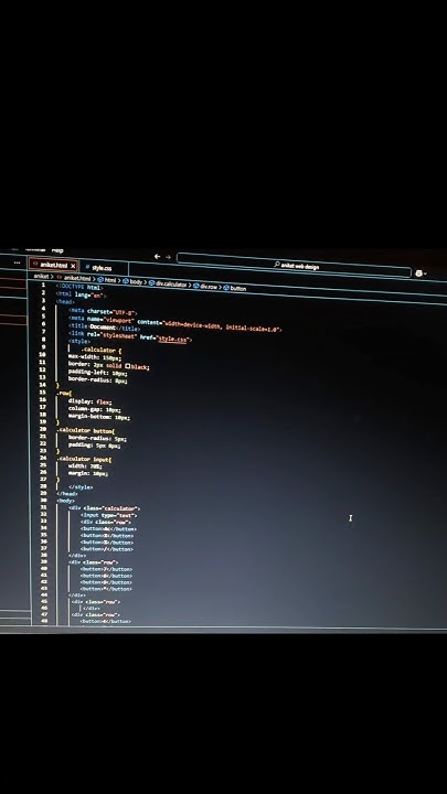 Web designing | Html | Css | program to make calculator - YouTube