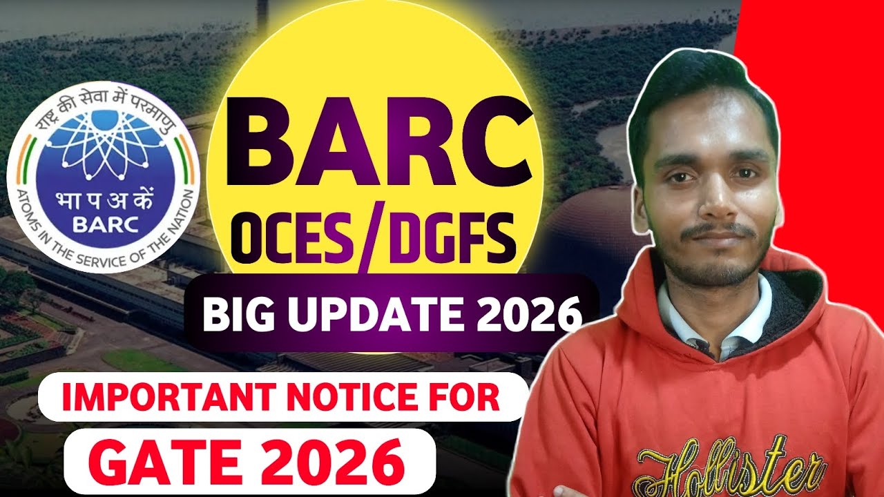 BARC OCES / DGFS Update 2026 | How to upload Gate Score card 2026 - YouTube
