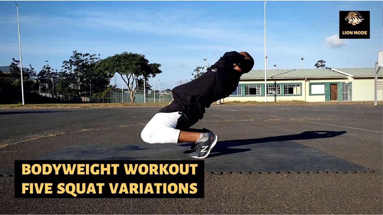 Body weight Workout - Five Squat Variations - YouTube