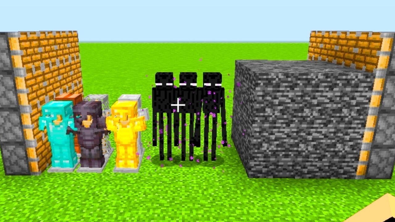 All armor + Mutant Enderman + Bedrock = ??? / minecraft - YouTube