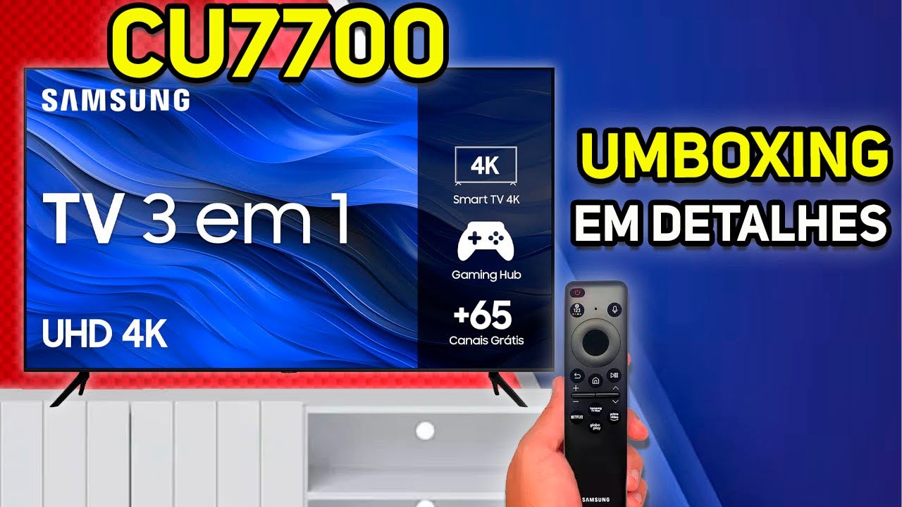 SAMSUNG CU7700” O MODELO 4K 🔥ABAIXO DE R$ 2.400 VALE A PENA? - YouTube