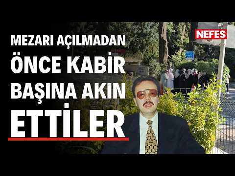 Arif Ahmet Denizolgun'un mezarı açılmadan önce cemaat mensupları Karacaahmet Mezarlığı'nda toplandı
