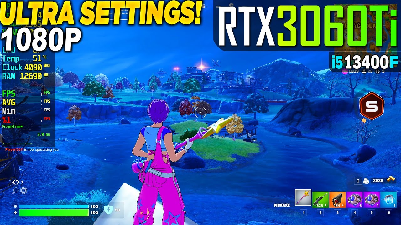 Fortnite Chapter 6 Season 4 RTX 3060 Tİ + İ5 13400F - 1080p Performance ...