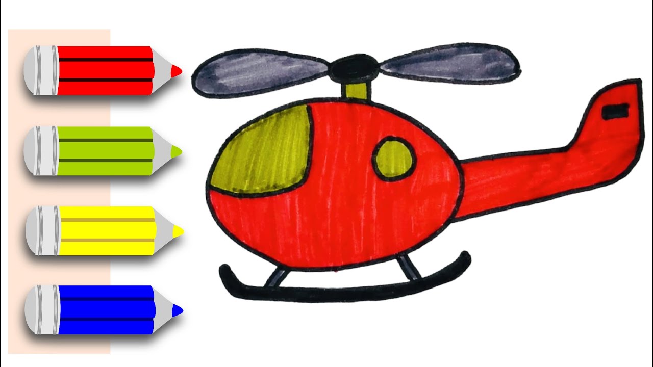 Drawing Helicopter in Easy Steps | Helicopter Children’s Song - YouTube