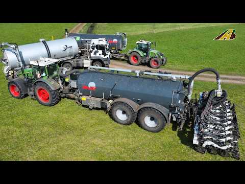 Gülle fahren 2026 - Traktor Fendt 942 & Güllefass mit 6m - Lohnunternehmen im Einsatz Landwirtschaft