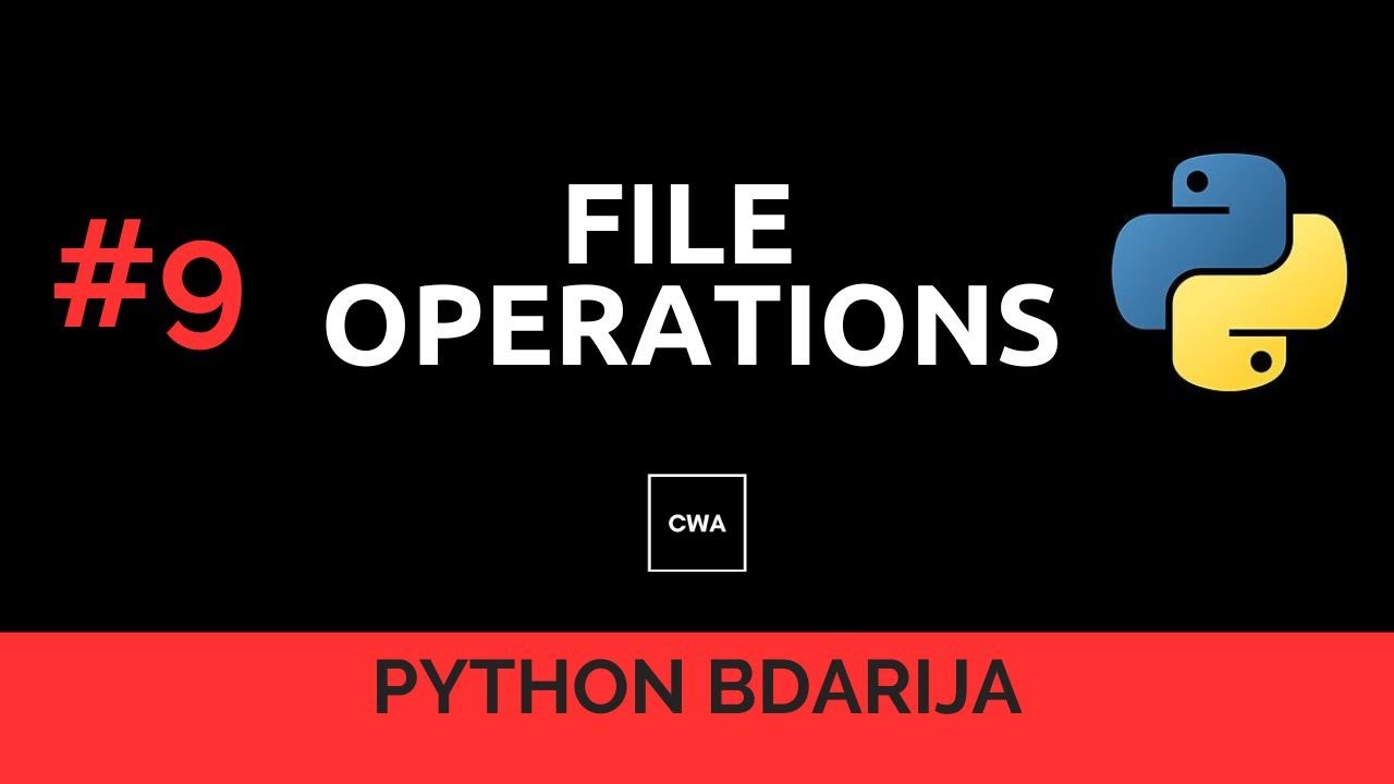 File operations in python bdarija (learn python bdarija) # 9 - YouTube