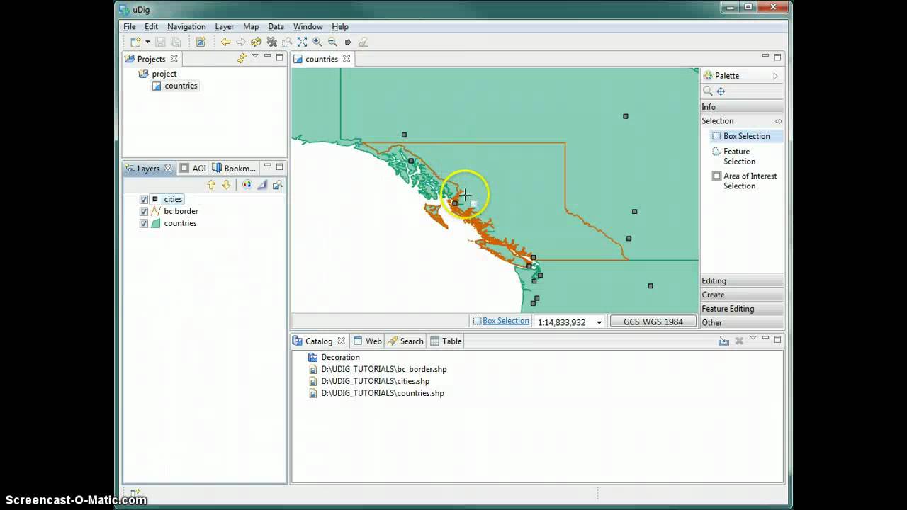 uDig howtos - load common gis formats - YouTube