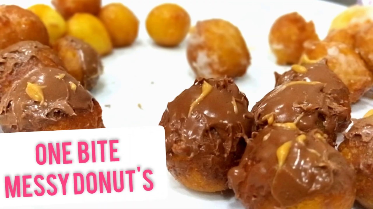 One bite Messy DOnuts||Homemade Donuts Recipe - YouTube