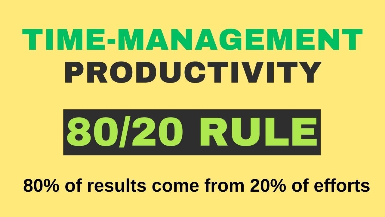 Time Management | 80/20 Rule | Pareto Principle - YouTube