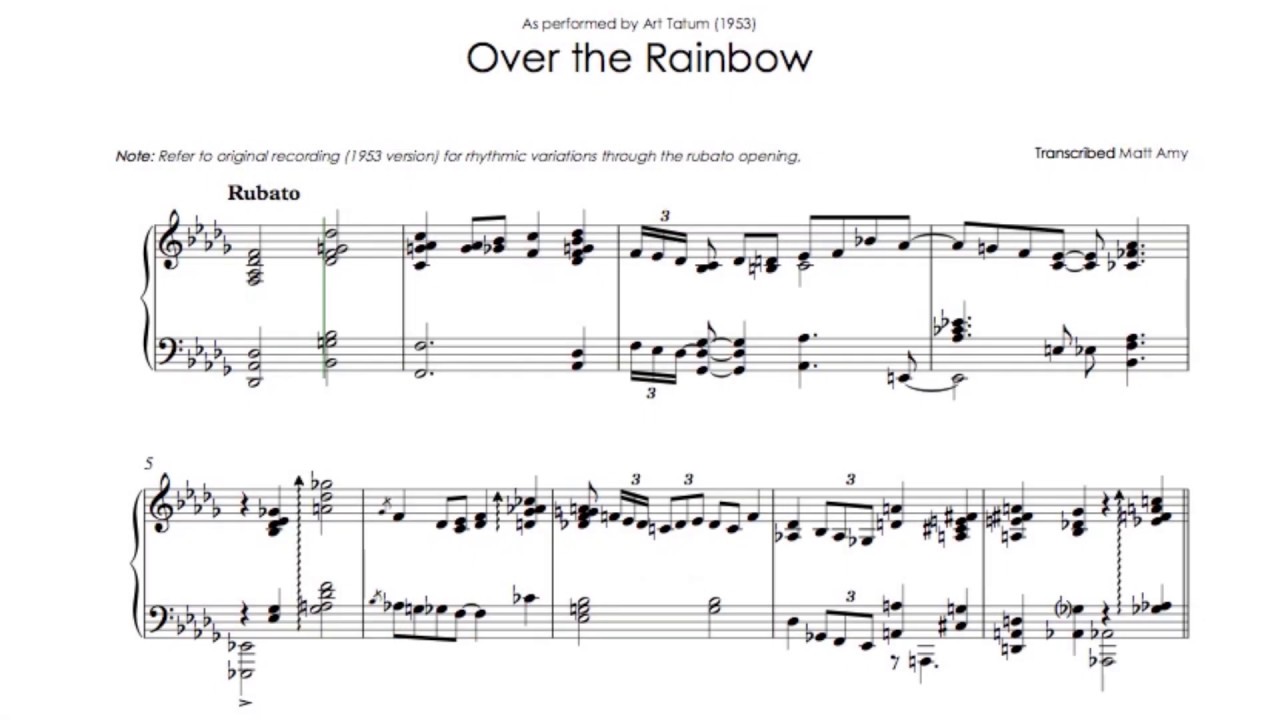 Over the Rainbow - Art Tatum (1953 version) - YouTube
