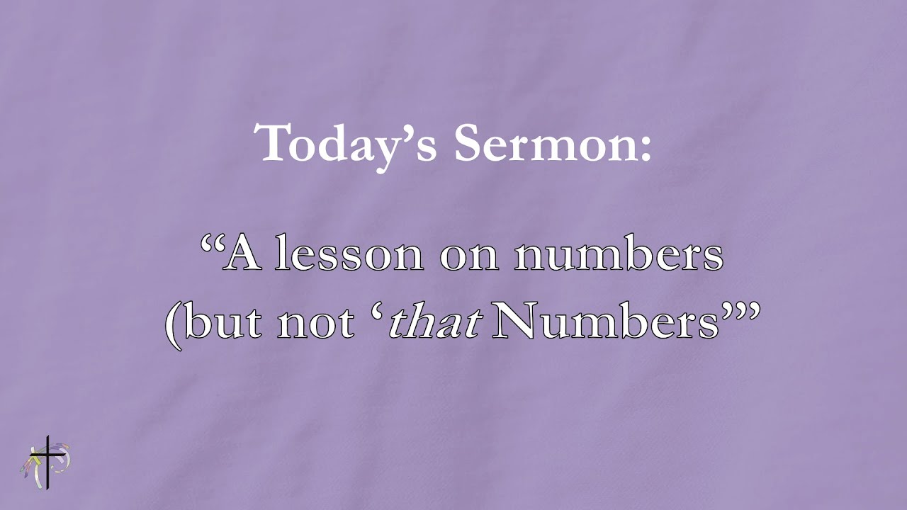 "A lesson on numbers" 11-10-2024 - YouTube