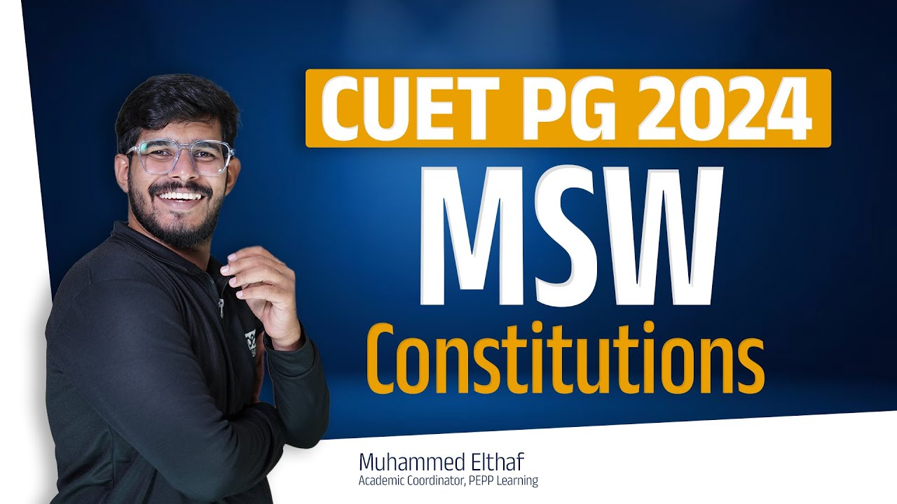 CUET PG Daily Dose | CUET PG 2024 | Constitution | MSW | PEPP CUET PG ...