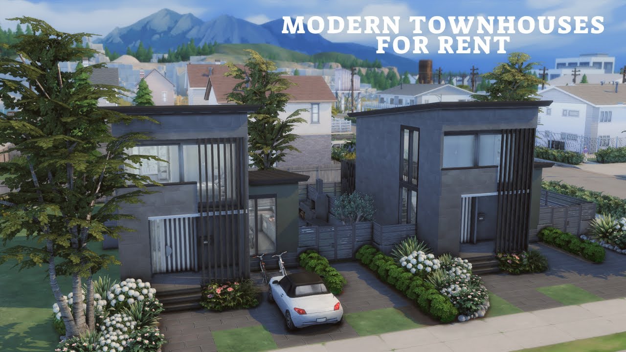 MODERN TOWNHOUSES FOR RENT | SIMS 4 | CC SPEED BUILD | DOWNLOAD LINK ...