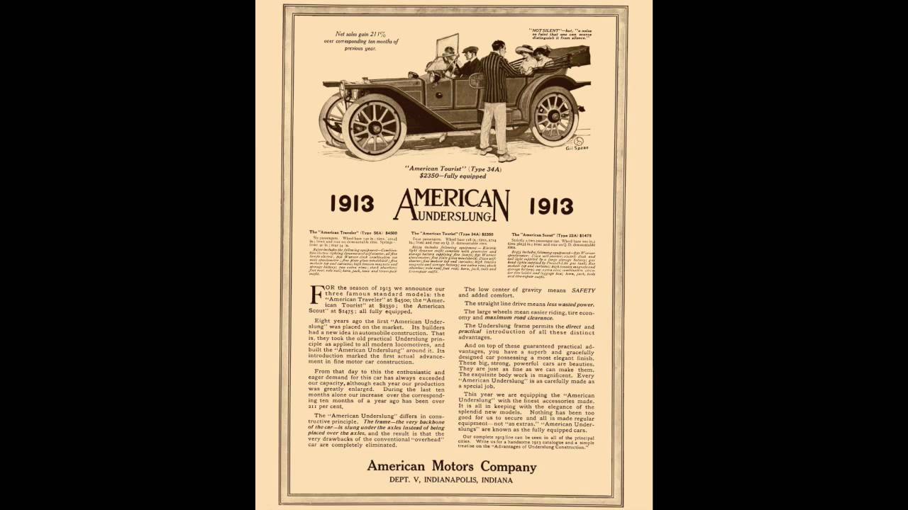 1913 American Motor - YouTube