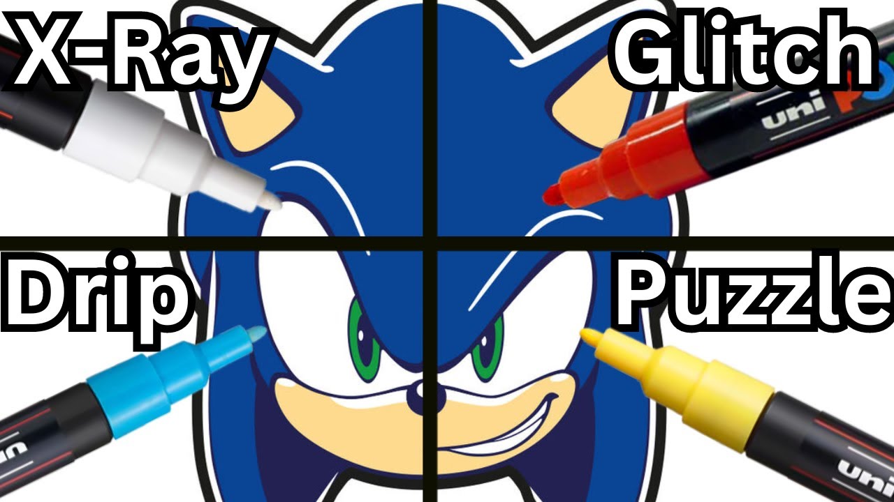 Drawing Sonic in 4 different styles - YouTube