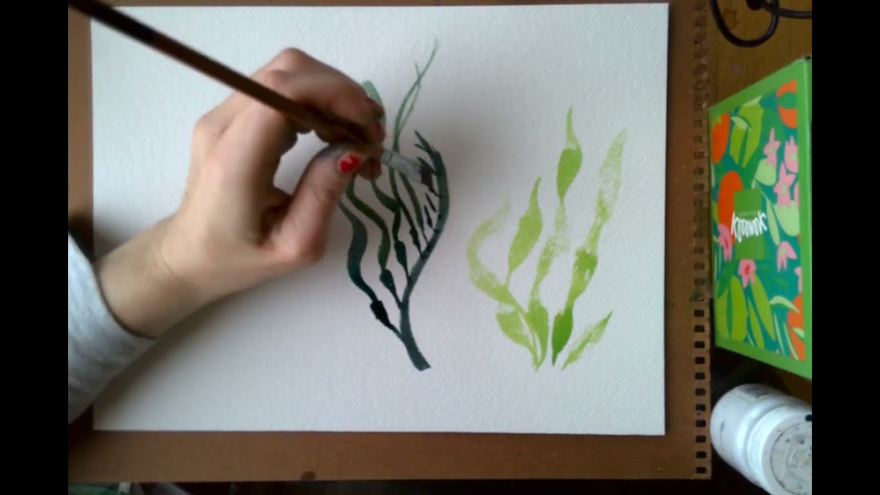 Seaweed Drawing With Color