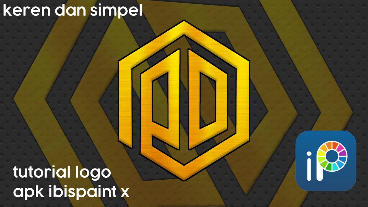 Cara membuat logo nama keren,emas,di apk ibispaint x, simpel dan keren - YouTube