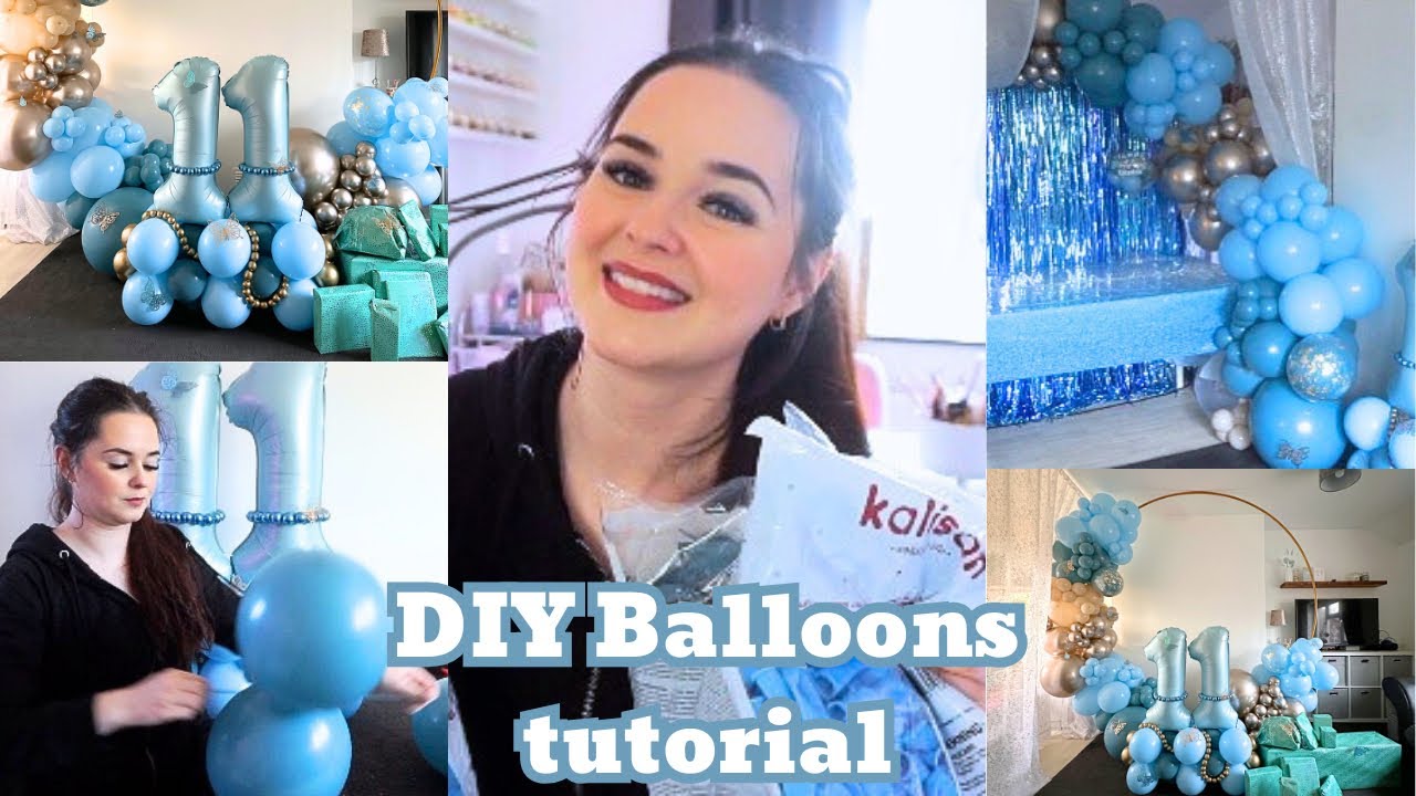 DIY BIRTHDAY BALLOONS, GARLAND, HOOP & NUMBER STACK | HollySamanthaa ...