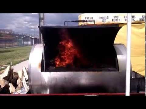 BBQ grease fire - YouTube