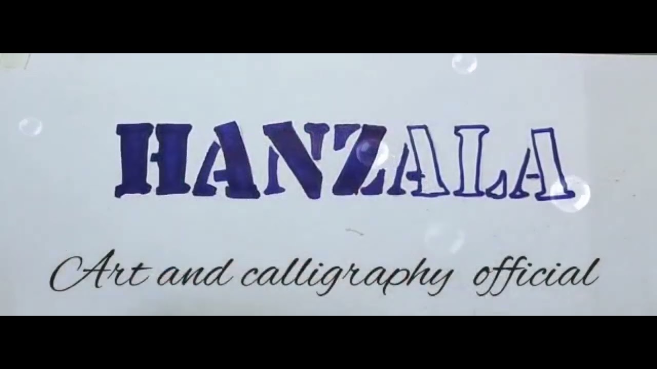 ️[calligraphy of Hanzala name] ️ ️ - YouTube