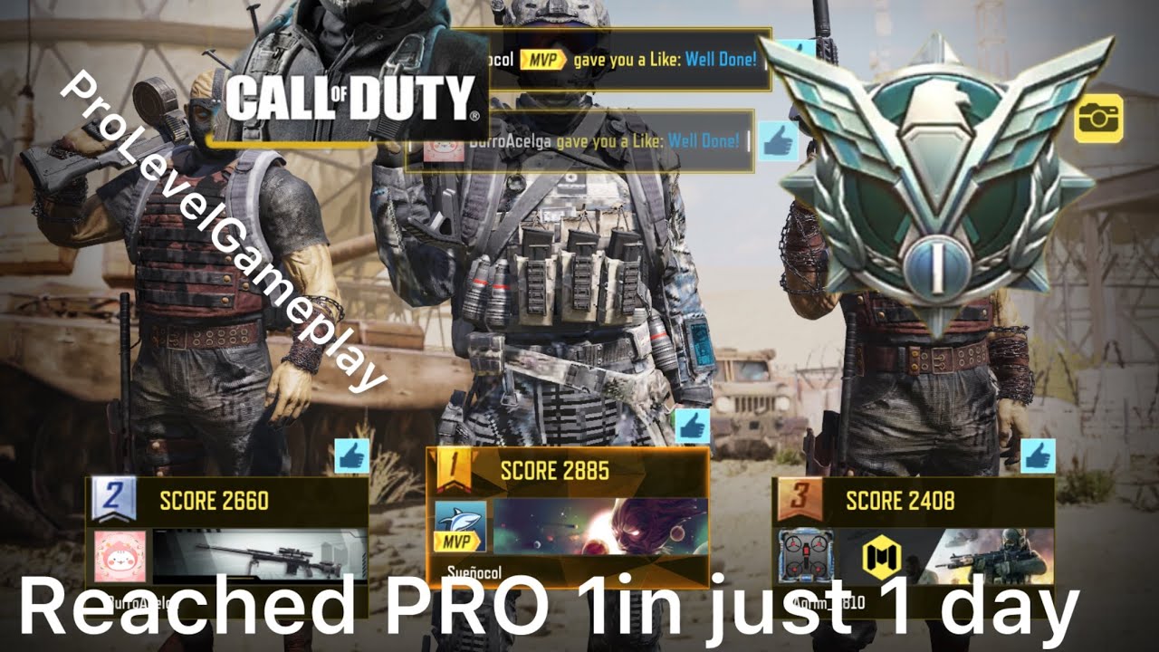 COD Reached Pro 1 in Just 1 day #prolevelgameplay #callofduty #rank ...