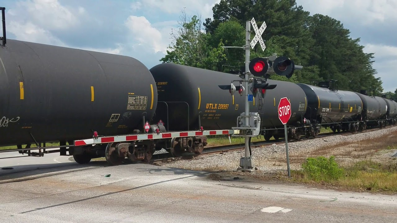CSX K449-19 Loaded Tank Train Piedmont, SC - YouTube