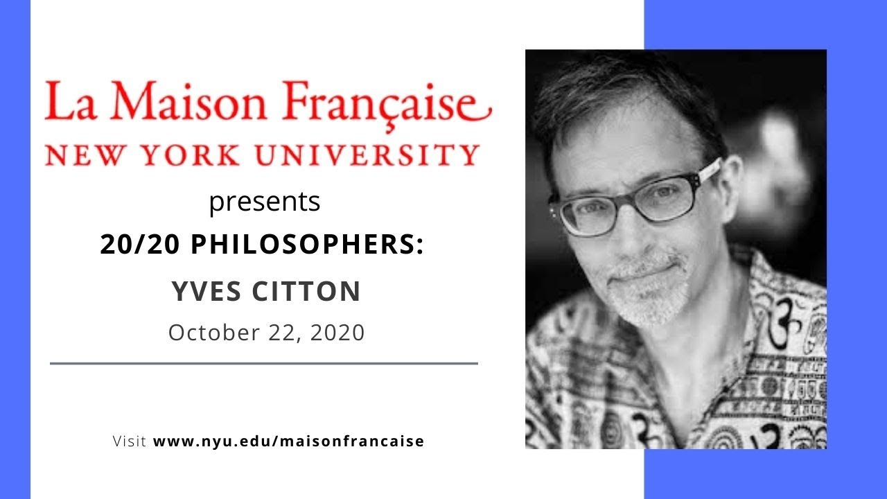 20/20 Philosophers: Yves Citton - YouTube