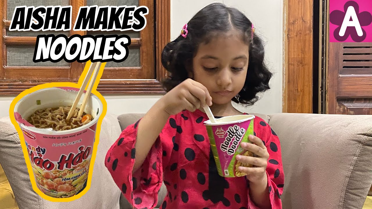Aisha Makes Noodles | Kids Aisha Show | Kids Video | Noodle Challenge ...