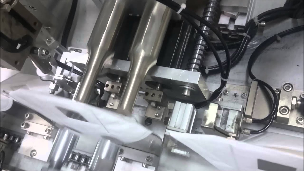 Automatic Folded Butterfly Face Mask Earloop Welding Machine - YouTube