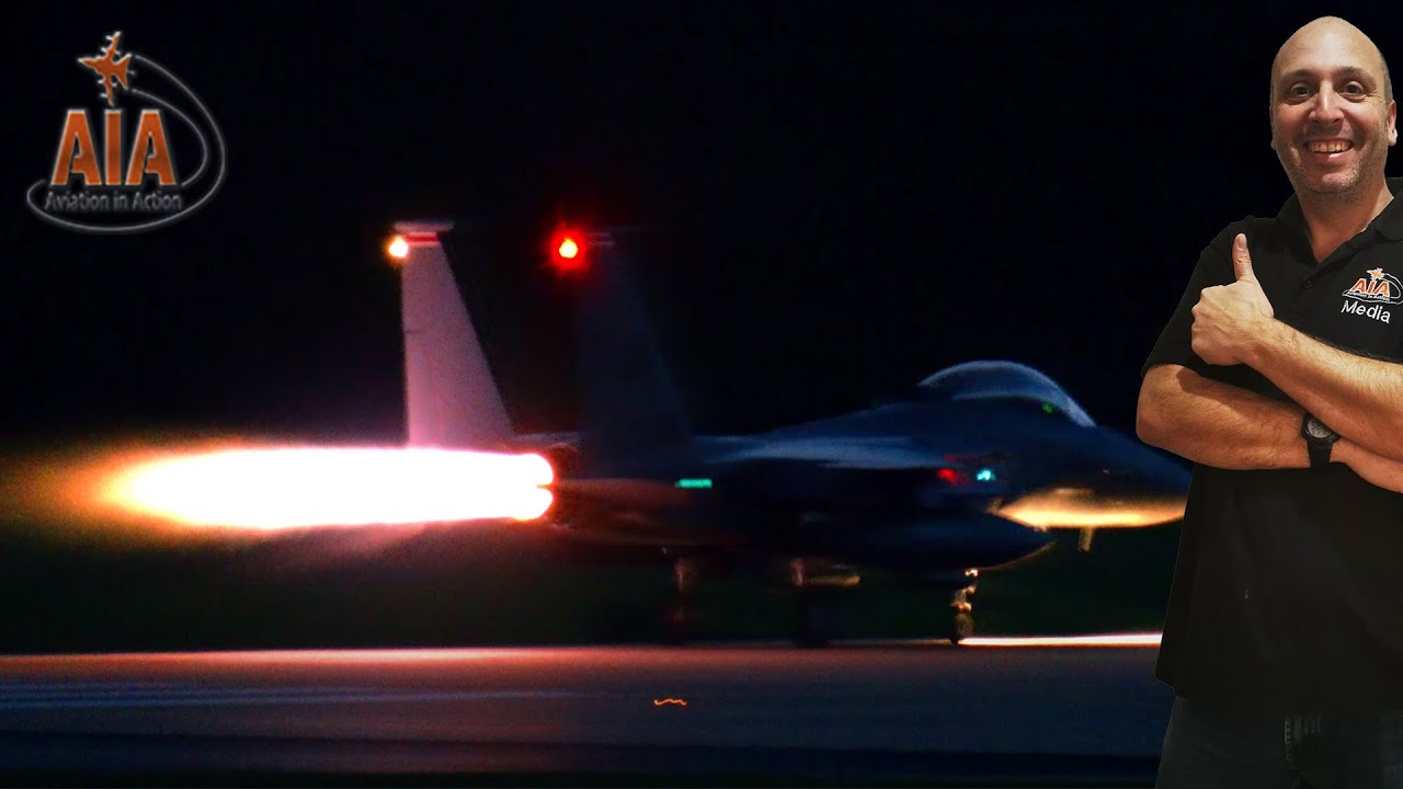 This Awesome F15 Afterburner Take Off in the Night is Brilliant! - YouTube