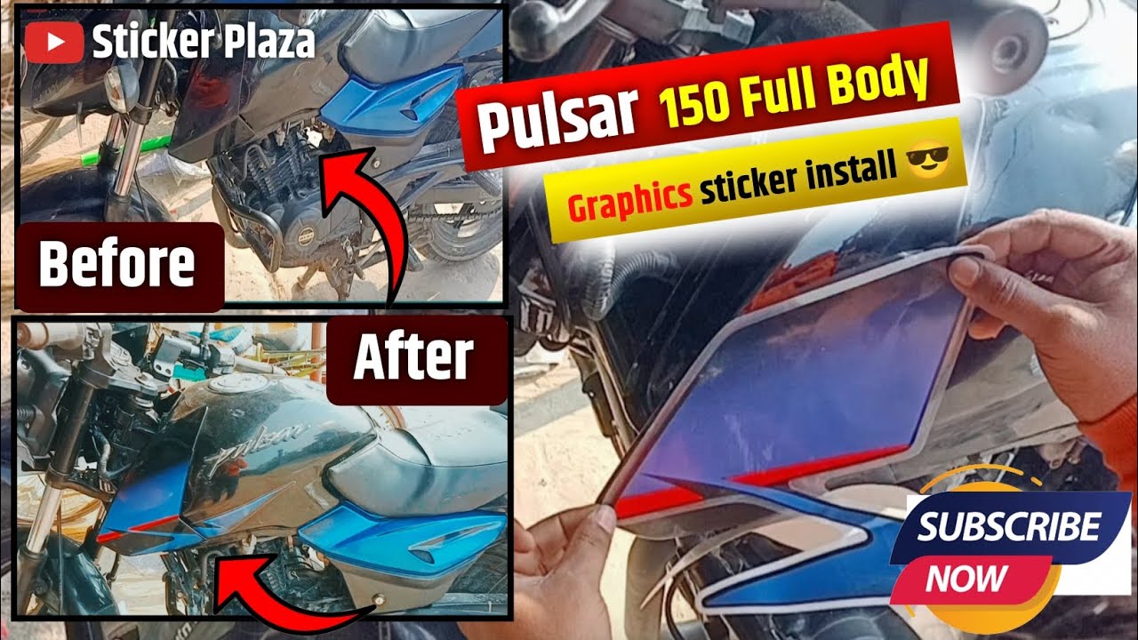 pulsar 150 full Body graphics sticker modifications 😎@StickerPlaza ...