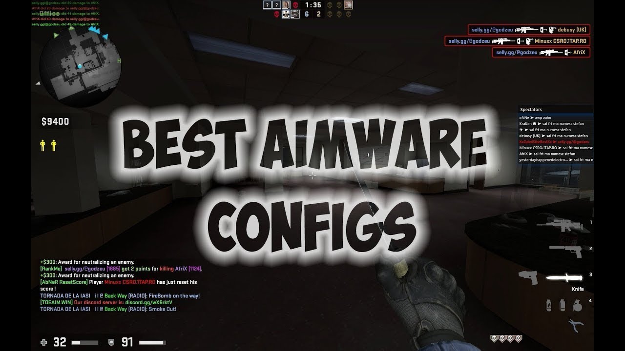 CS:GO HvH | AIMWARE v4 HITTING P | Free Configs - YouTube