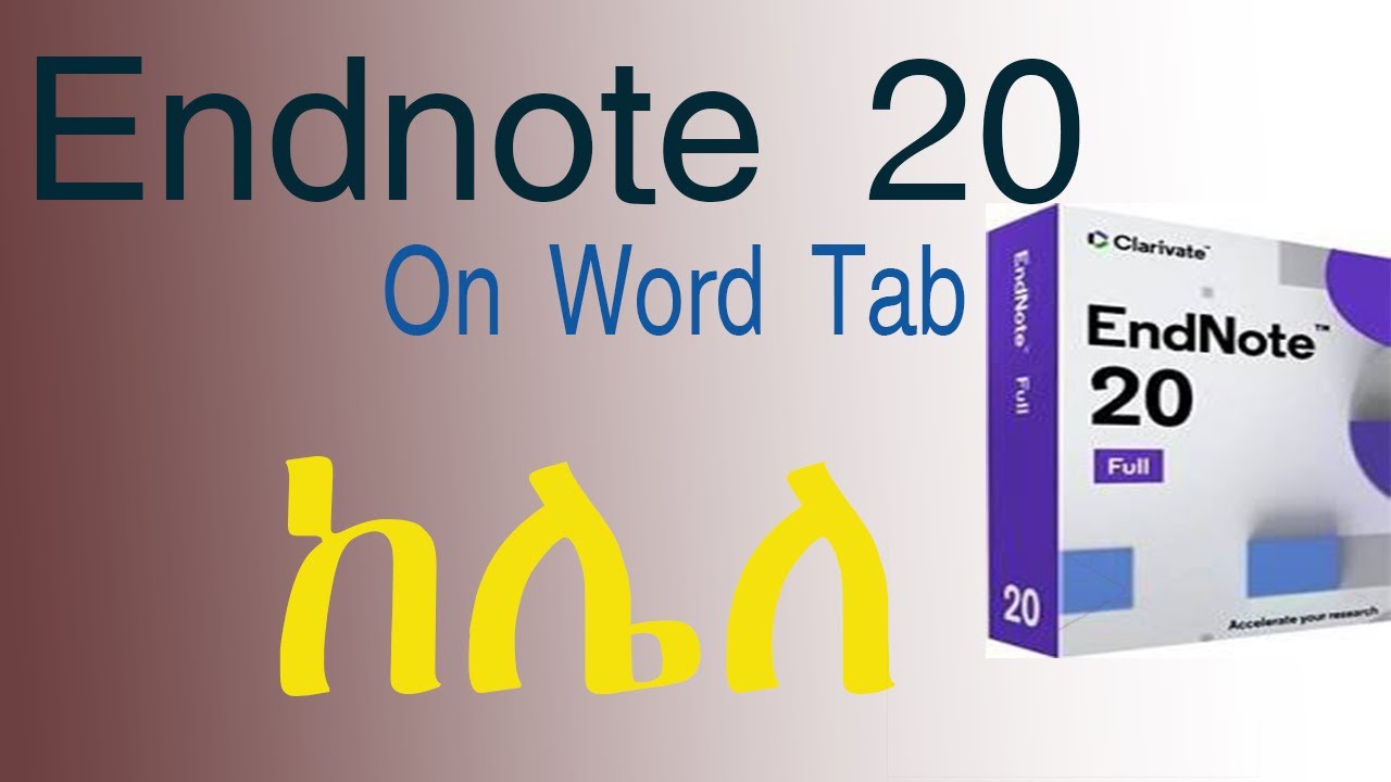 Missing EndNote tab in Word - YouTube