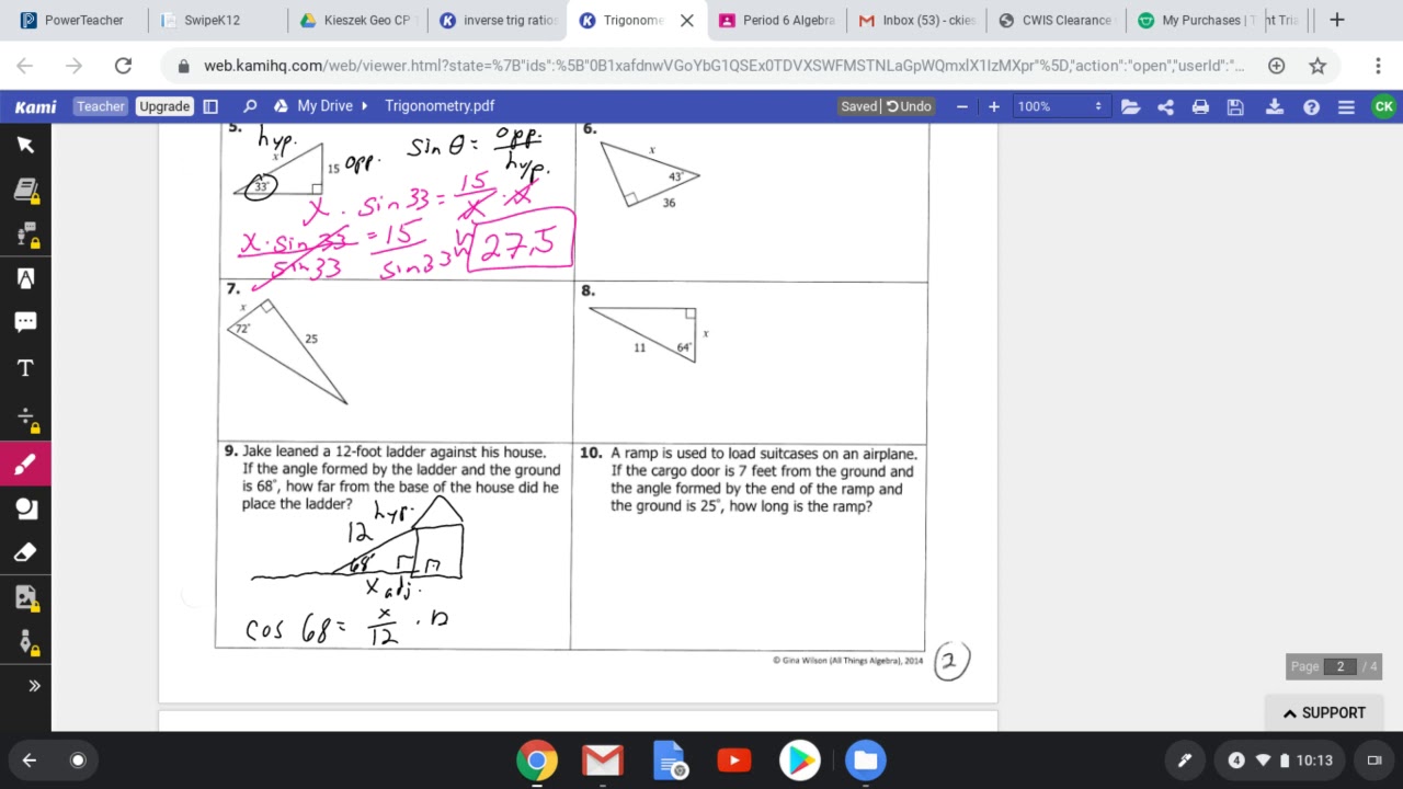 Trig Missing Sides and Angles - YouTube