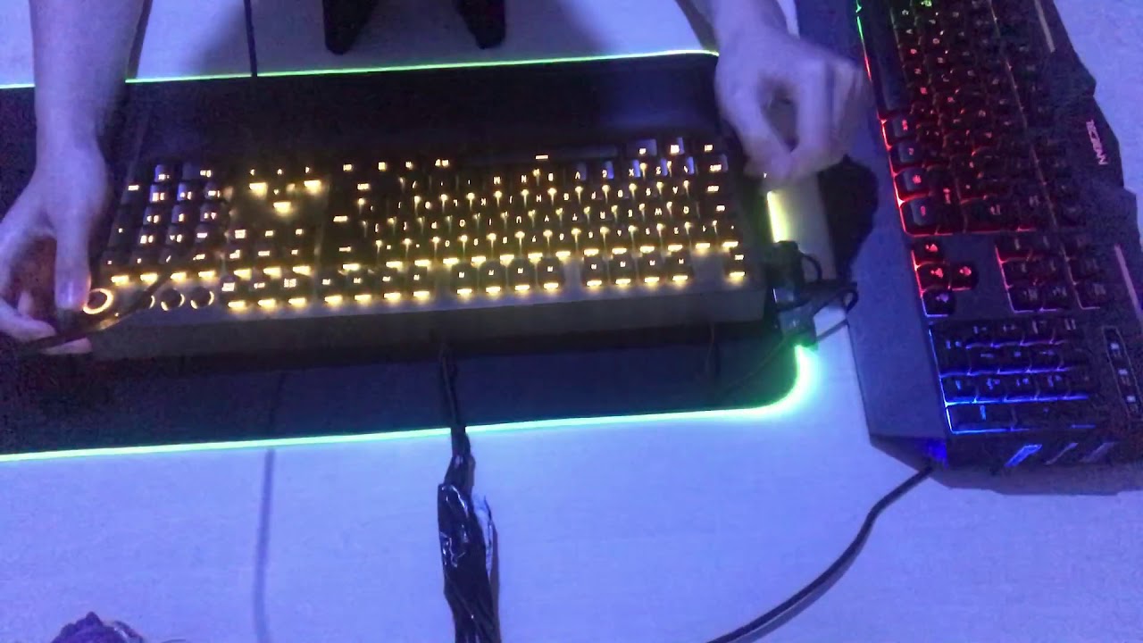 my old membrane keyboard vs my new mechanical keyboard - YouTube