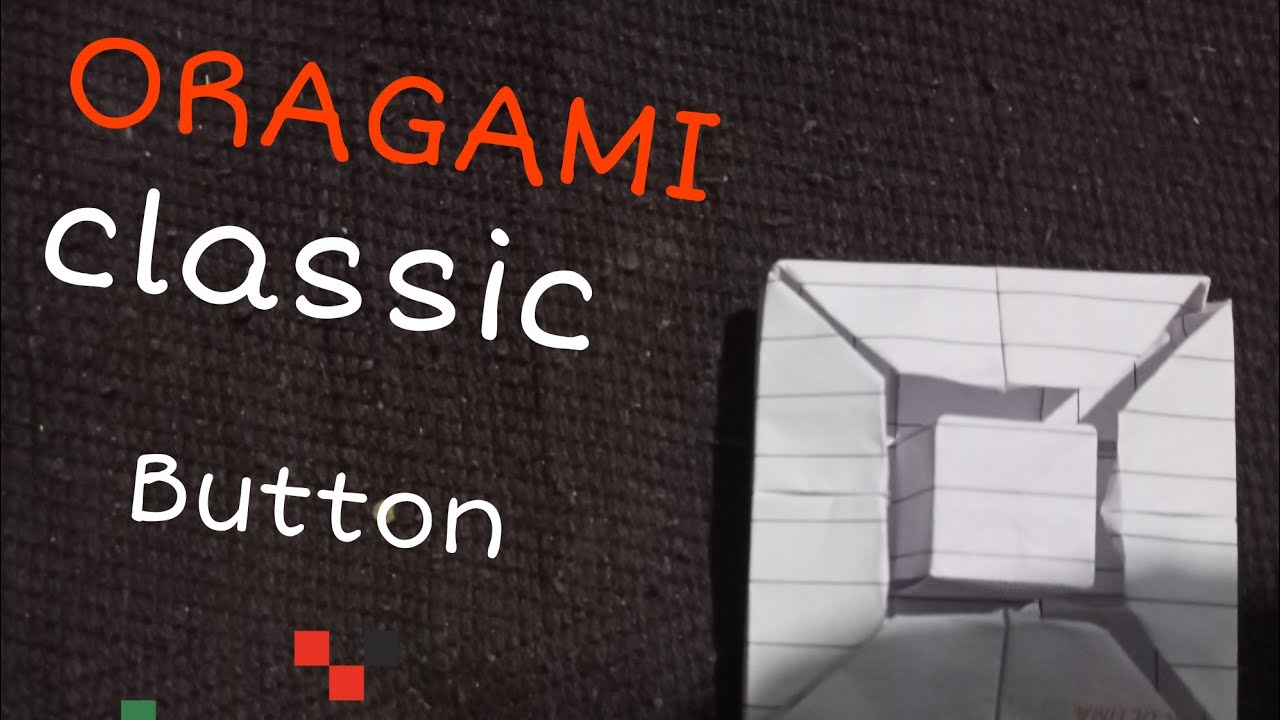 origami classic emergency button 🔘 by Jeremy shafer origami - YouTube