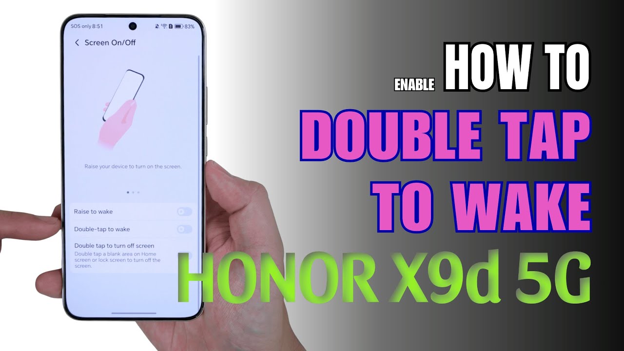 How to double tap to screen On and Off HONOR X9d 5G - YouTube