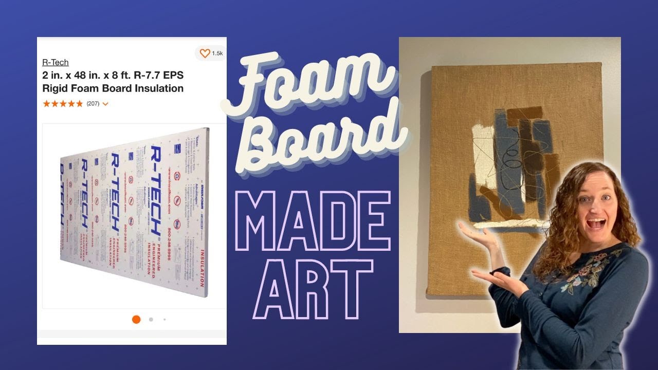 Making abstract art out of foam boards, cafe decor part 3 - YouTube