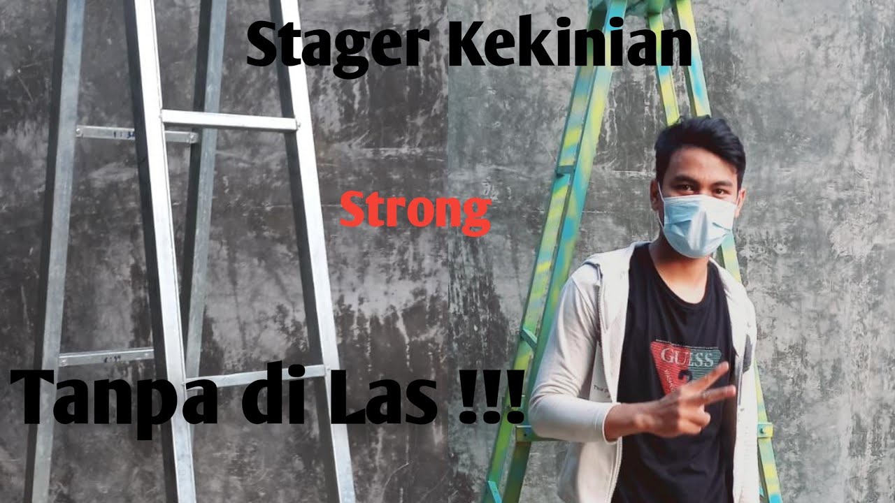 Membuat stager/tangga lipat dari besi hollo tanpa di Las !!! #stager # ...