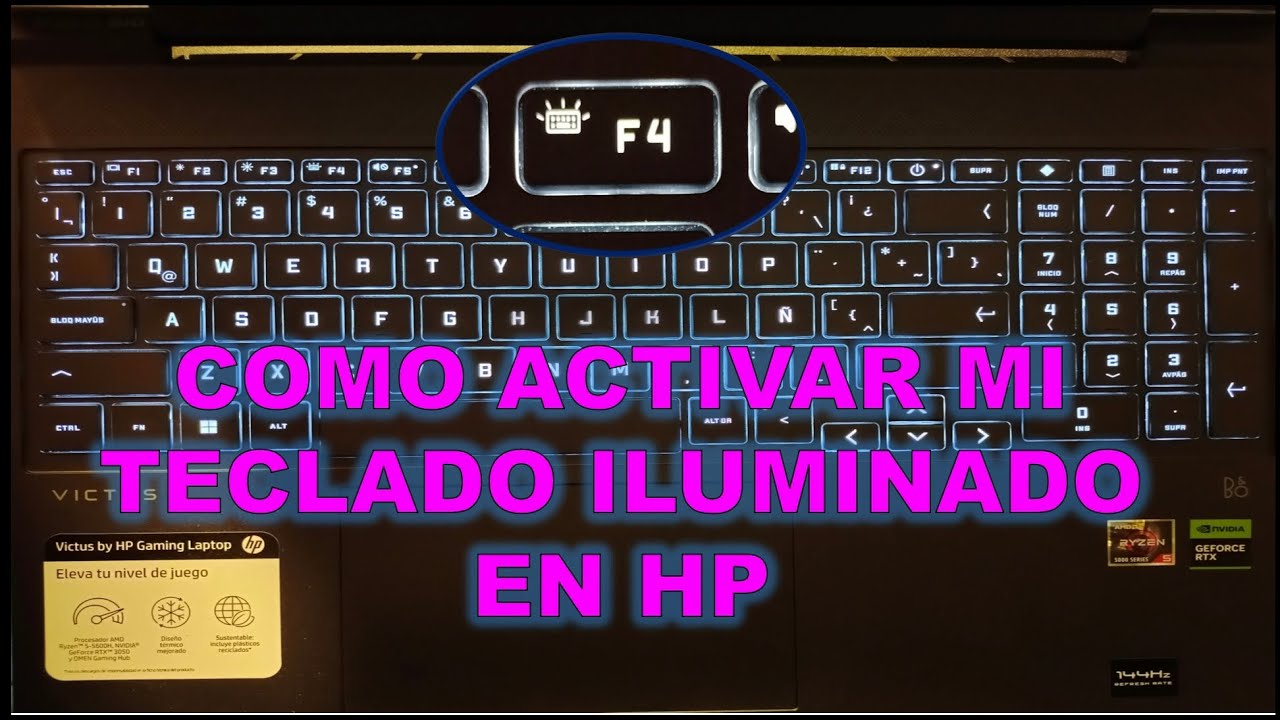 Como activar el teclado iluminado en mi laptop HP - YouTube